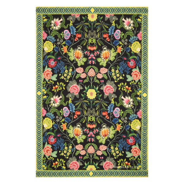 DesignersGuild Brocart Decoratif Noir Merino Wool Throw | Perigold